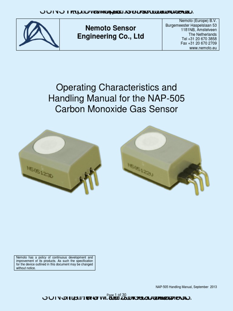 Operating Characteristics and Handling Manual For The NAP-505 Carbon ...