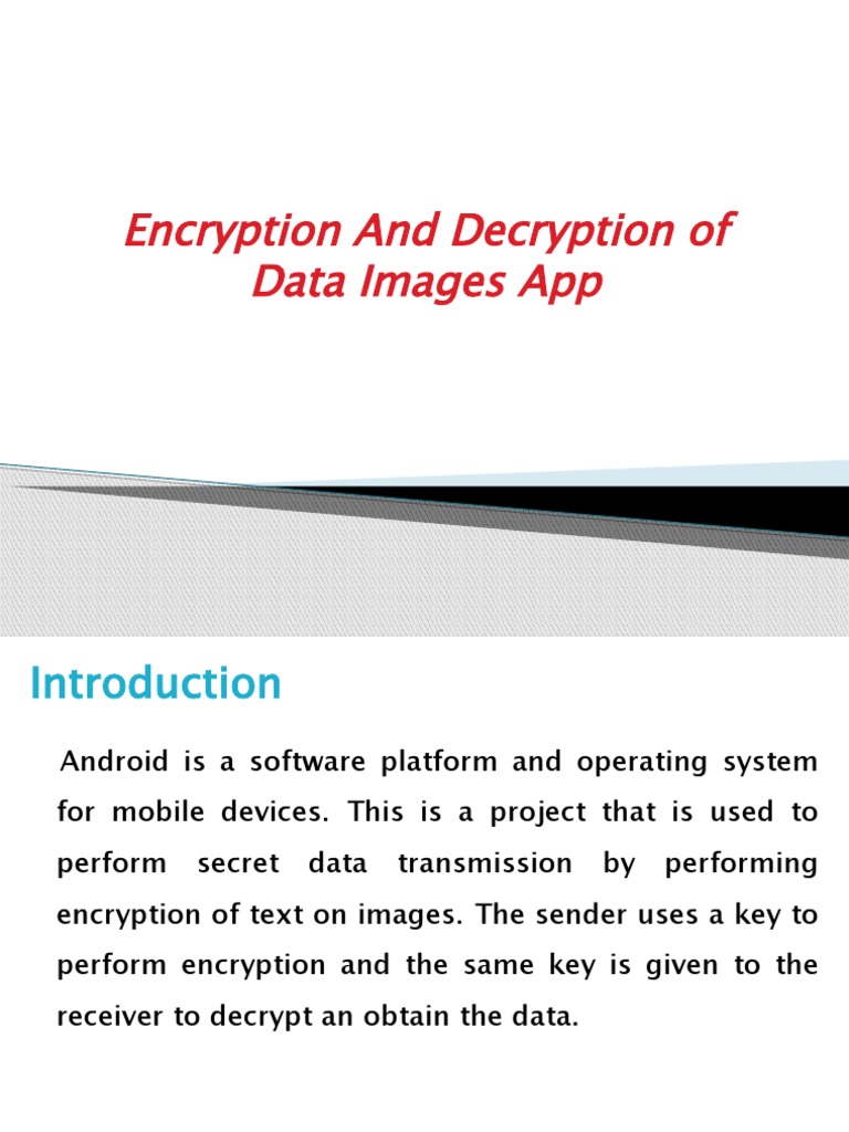 Encryption and Decryption of Data Images App | PDF | Encryption | Key (Cryptography)