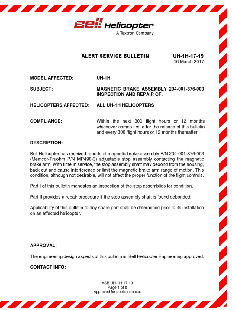 Alert Service Bulletin UH-1H-17-19: ASB UH-1H-17-19 Page 1 of 8 ...