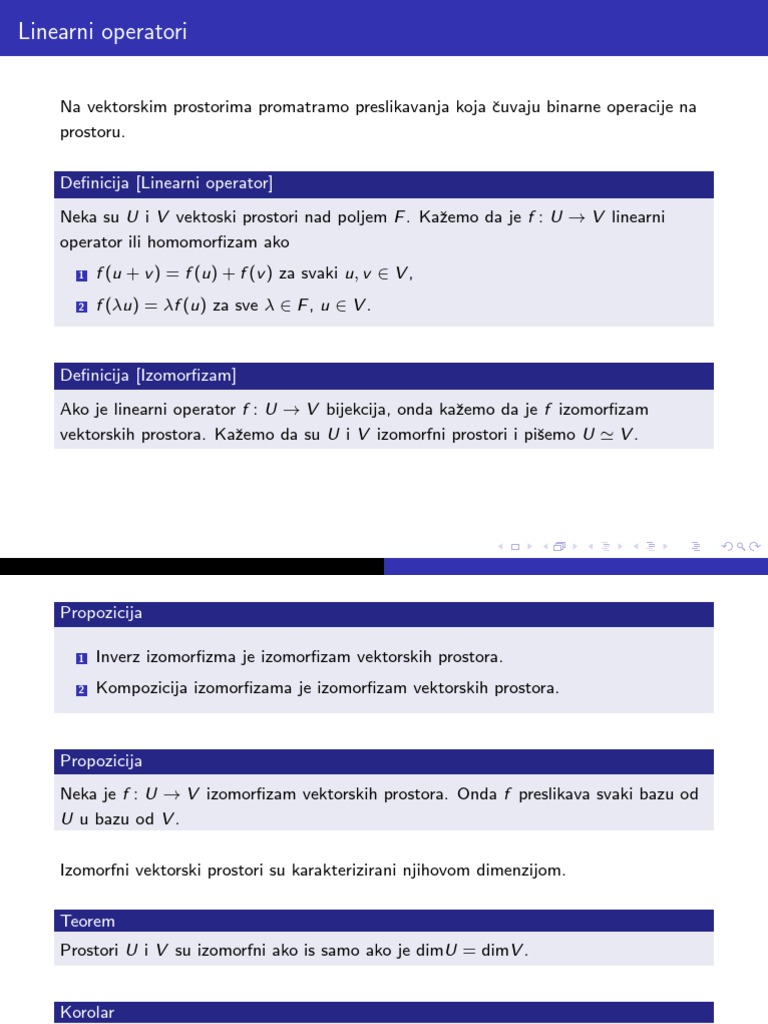 Linearni Operatori Web | PDF