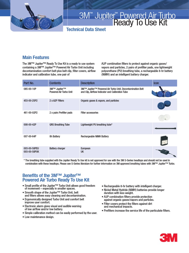 3M Jupiter Powered Air Turbo: Ready To Use Kit | PDF | Chemistry ...