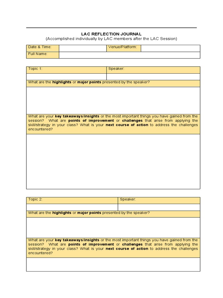 Accomplished Individually by LAC Members After The LAC Session | PDF