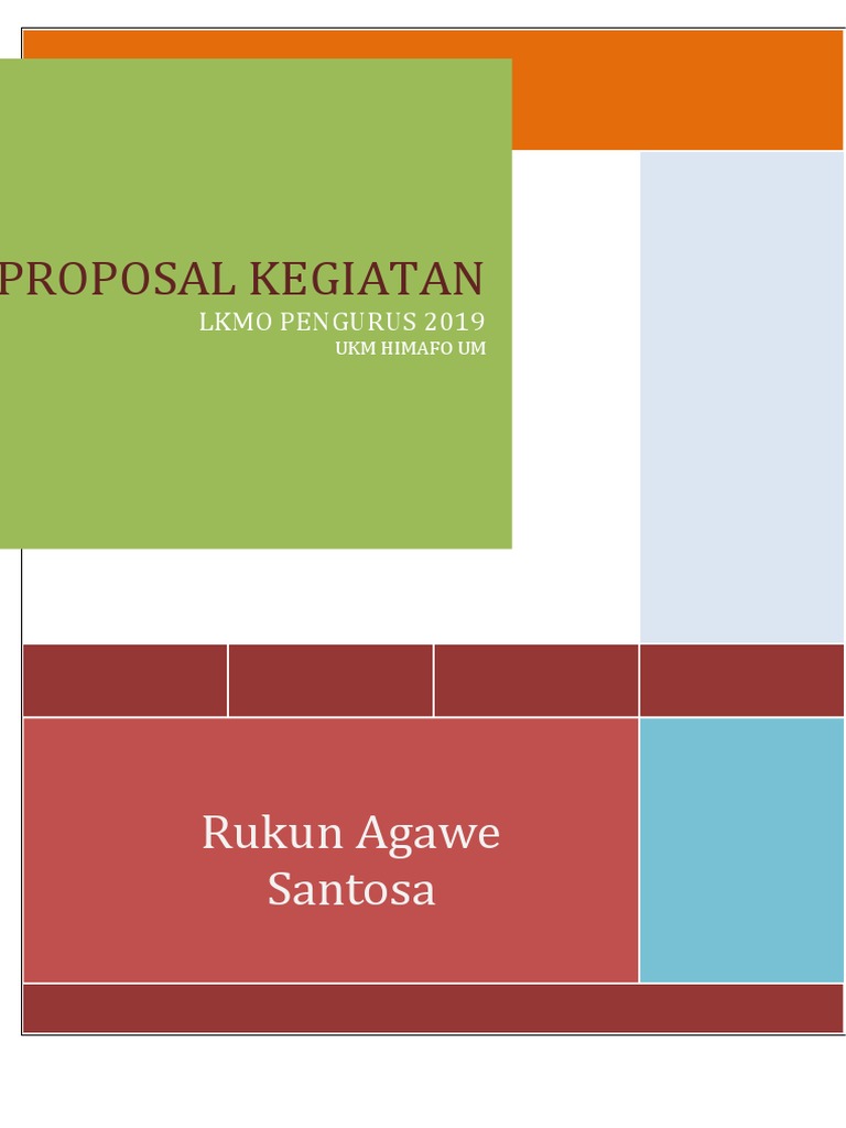 Proposal Lkmo Pengurus 2019 Fixx | PDF