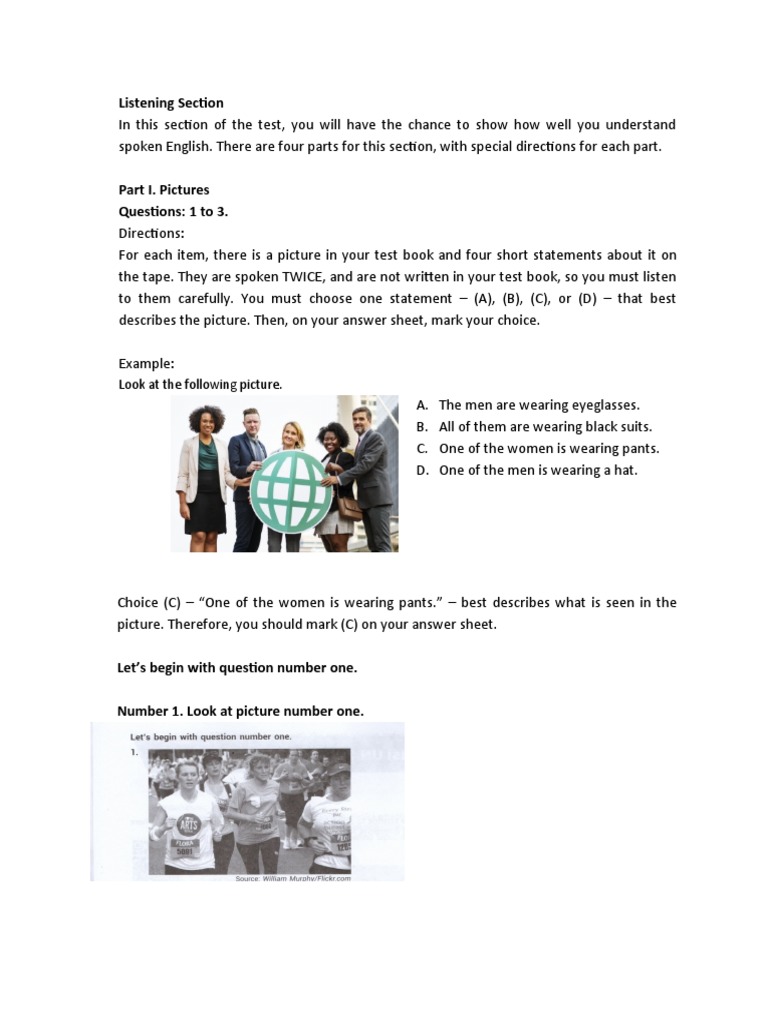 Listening and Reading Comprehension Practice Test with Detailed ...