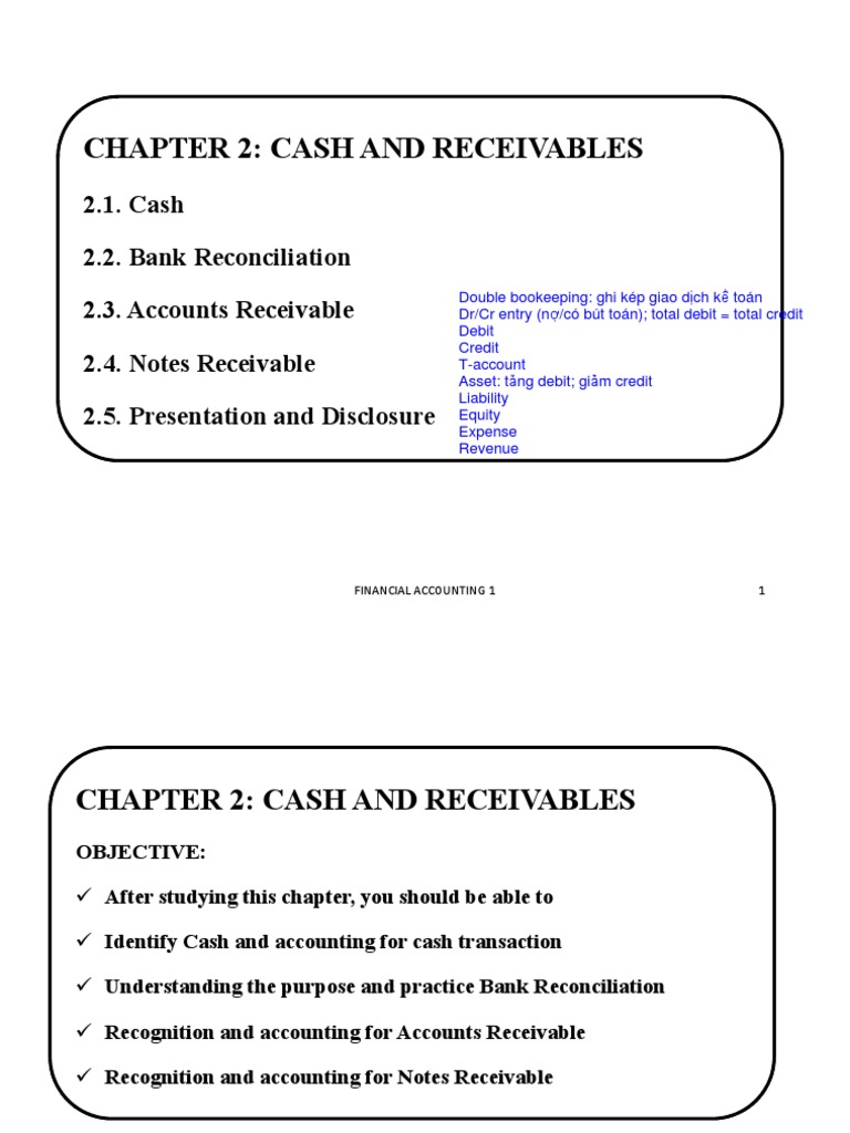 Chapter 2: Cash and Receivables | PDF | Debits And Credits | Bookkeeping