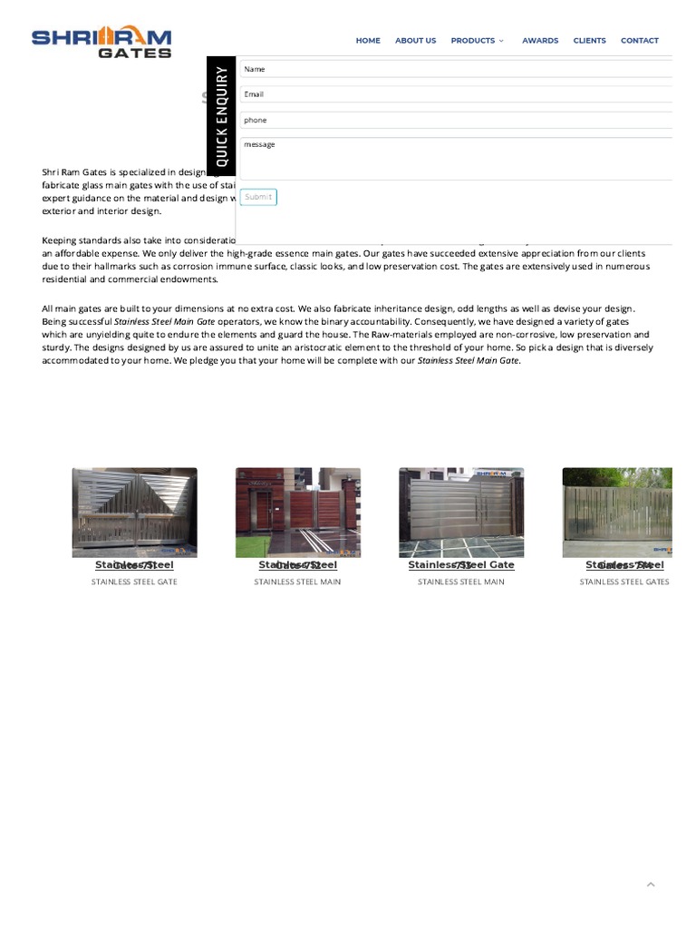 Gate Design | PDF | Steel | Stainless Steel