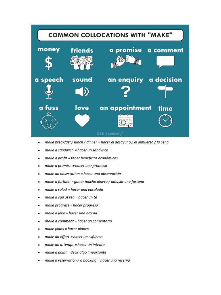 Make and Do Collocations | PDF