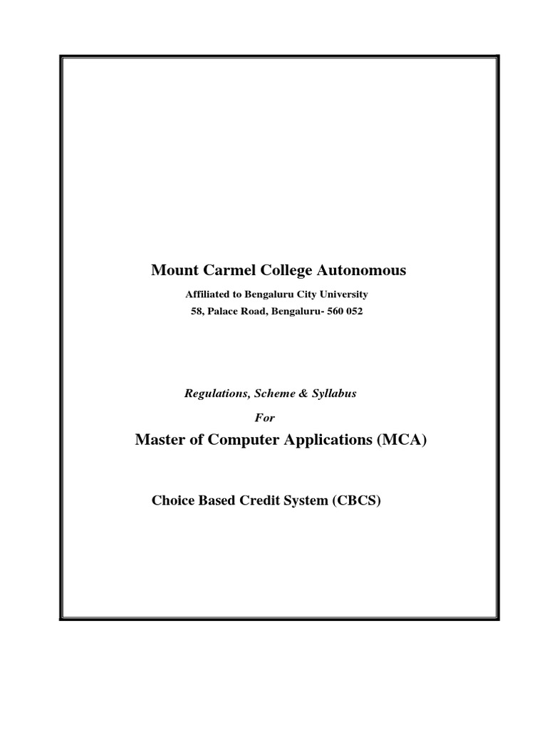 MCA 2 Year Syllabus | PDF | Databases | Relational Database