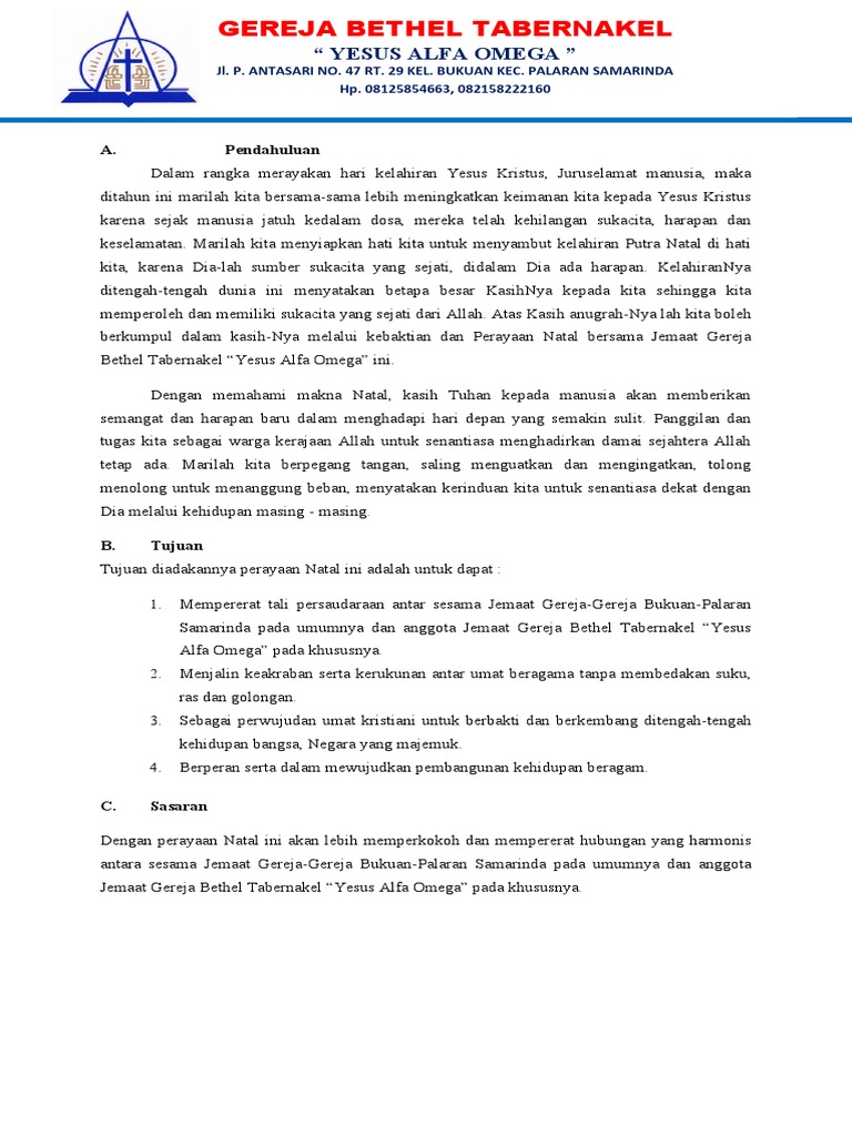 Proposal Natal GBT | PDF