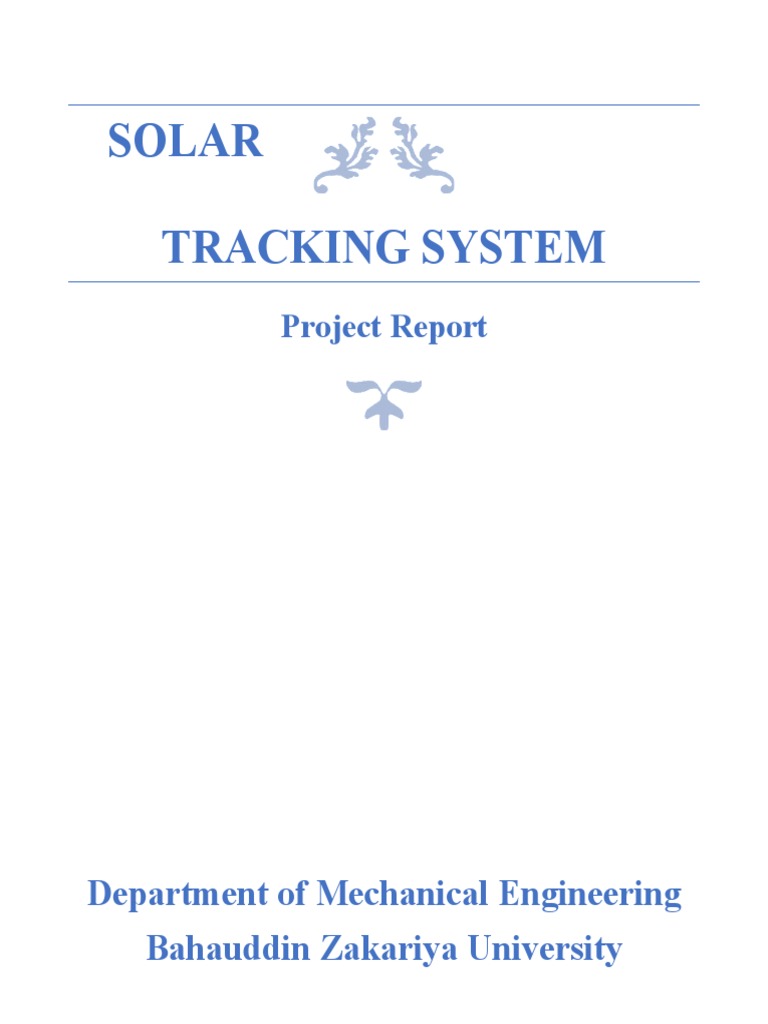 Single Axis Solar Tracker Report | Download Free PDF | Solar Power ...