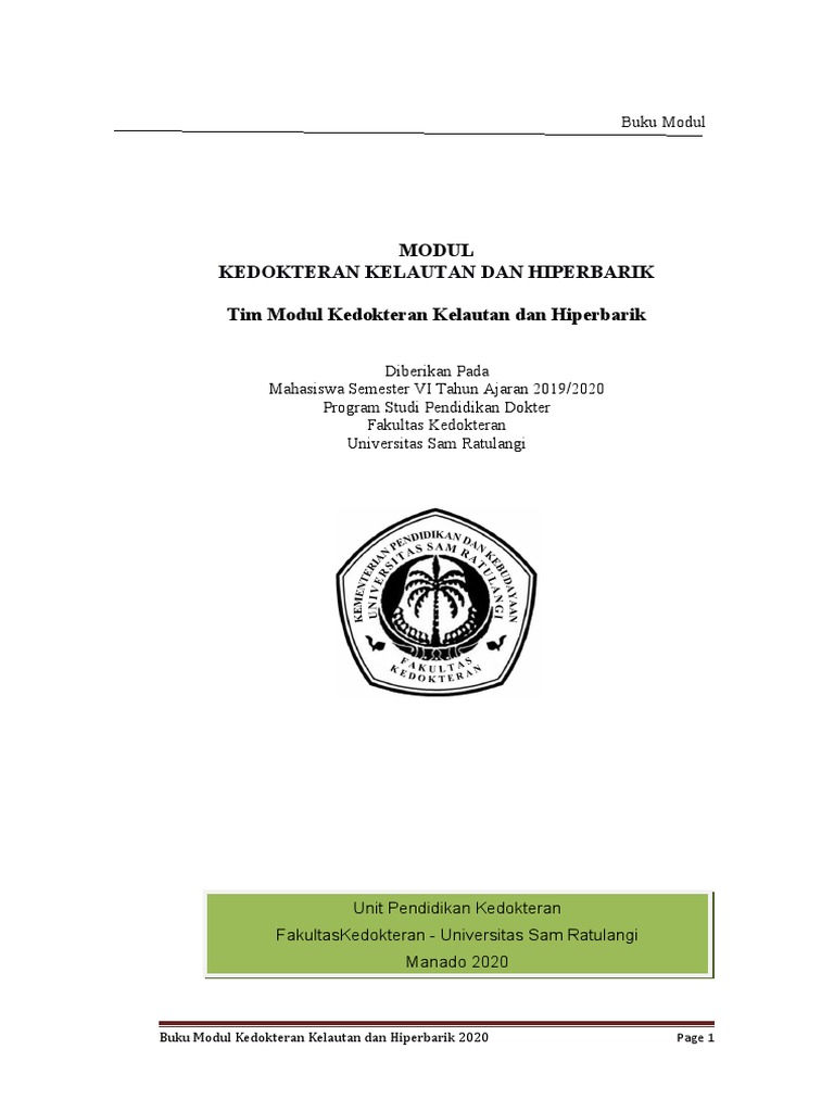 Modul Kedokteran Kelautan& Hiperbarik NEW | PDF