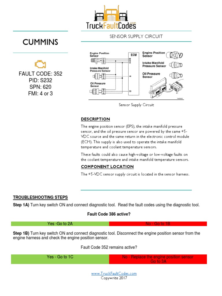 Fault Code 352 | PDF | Electrical Connector | Switch