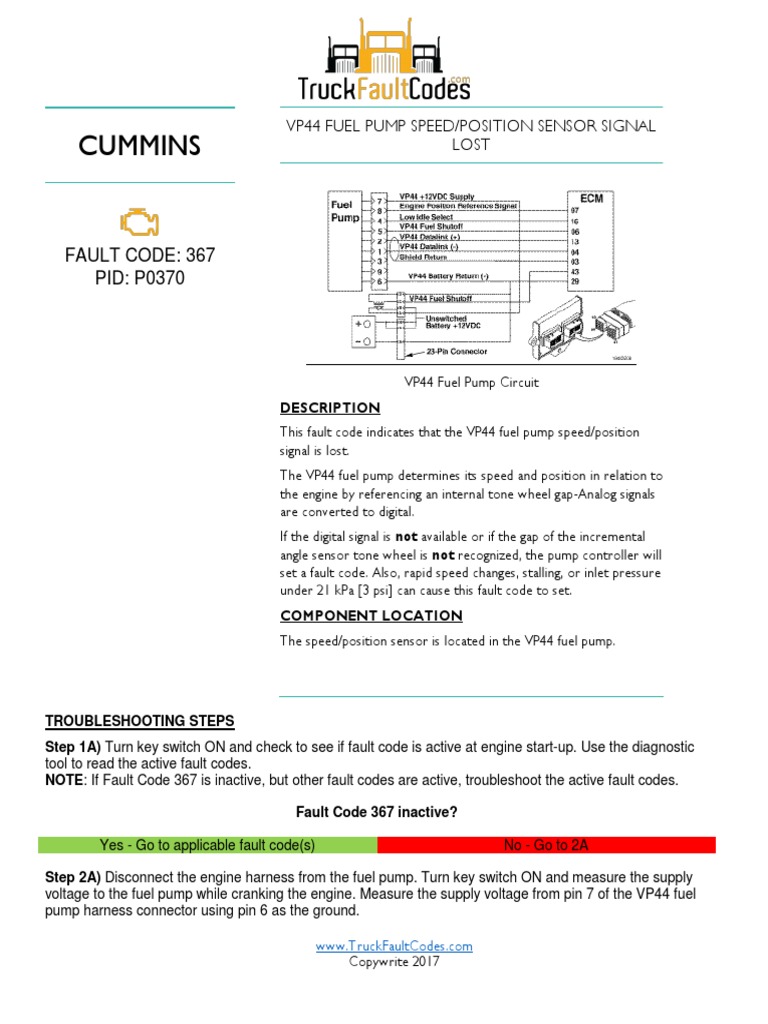 Fault Code 367 | PDF | Switch | Pump