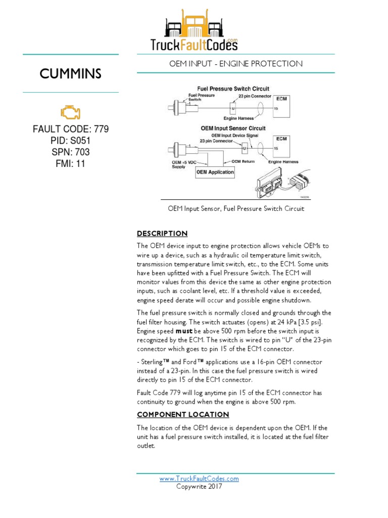 Fault Code 779 | PDF | Pump | Switch