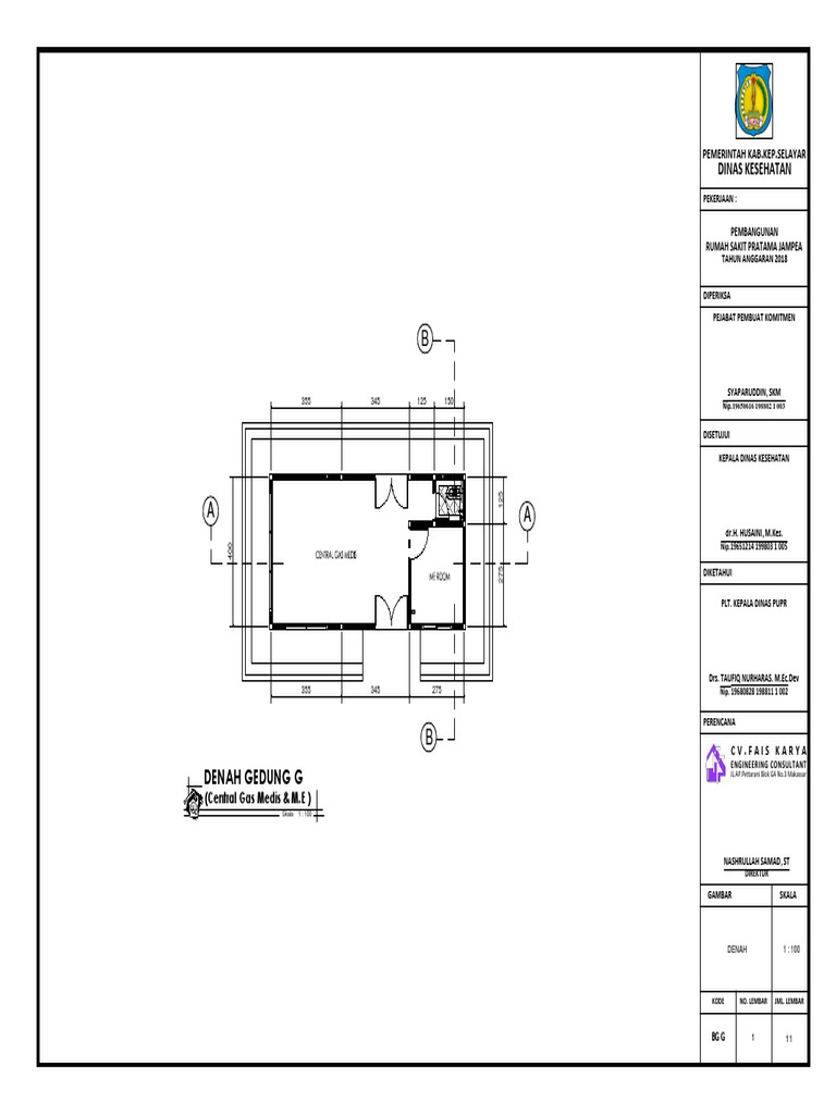 Bangunan Gedung G (Sentral Gas Medis) | PDF