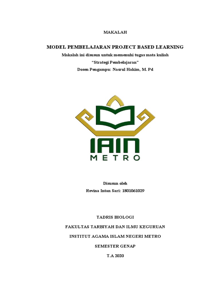 Model Pembelajaran Project Based Learning | PDF