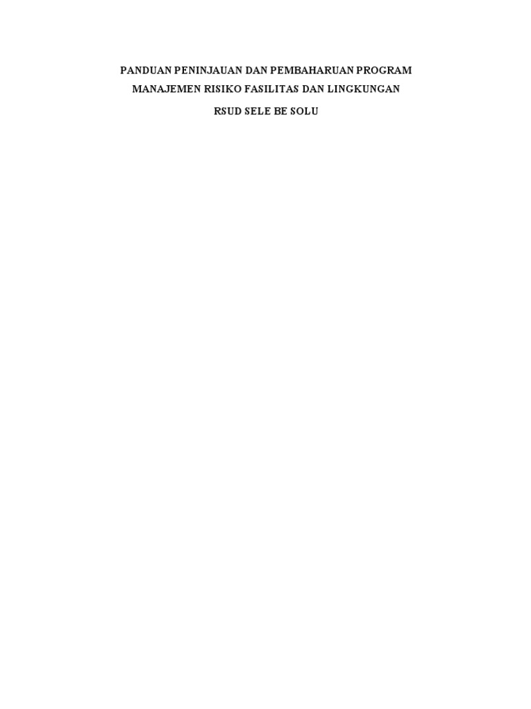 Panduan Peninjauan Pembaharuan Program MFK | PDF