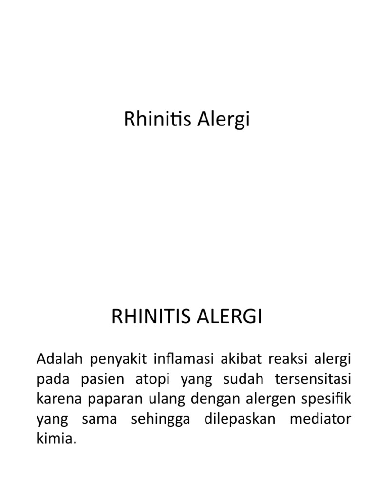Rhinitis Alergi | PDF