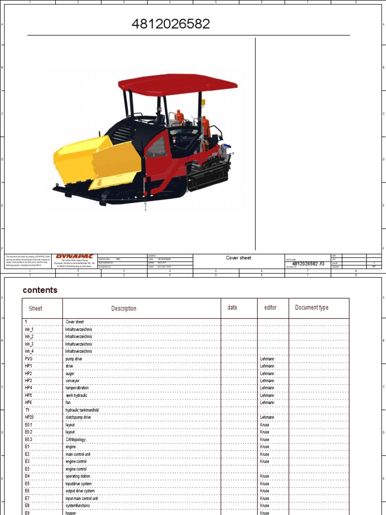 Cover Sheet 4812026582 /G | PDF | Machines | Mechanical Engineering