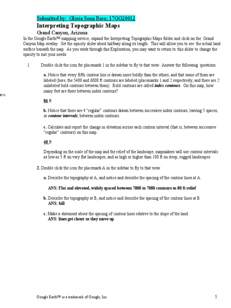 RS Gis Lab Assignment 1 | PDF | Contour Line | Topography