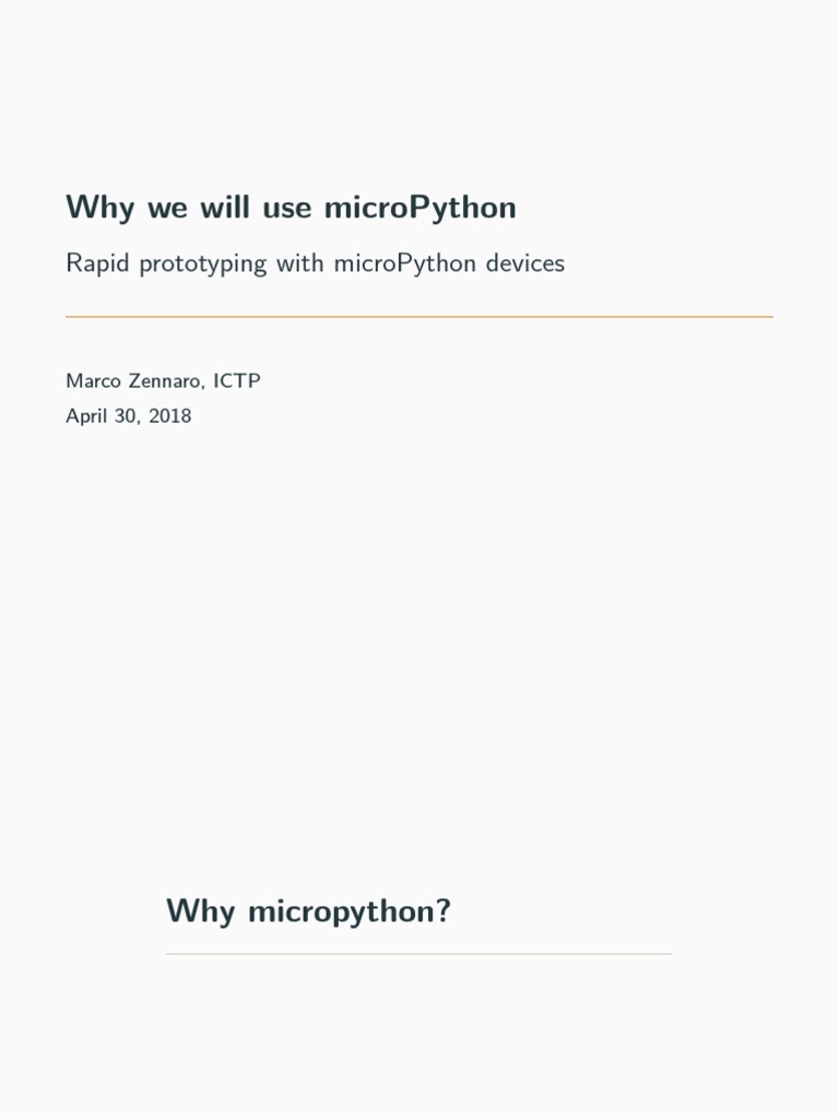 Whymicropython | PDF | Microcontroller | Electronics