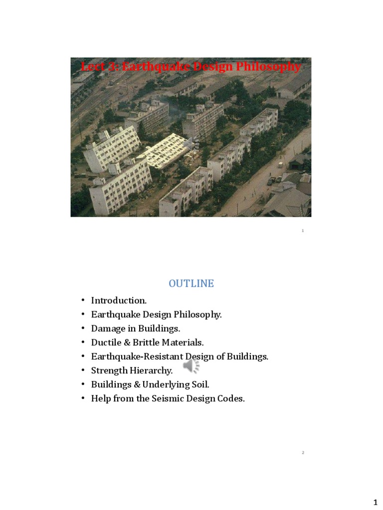 Lect - 3 - Earthquake - Design - Philosophy - Part 1 | PDF | Earthquake ...