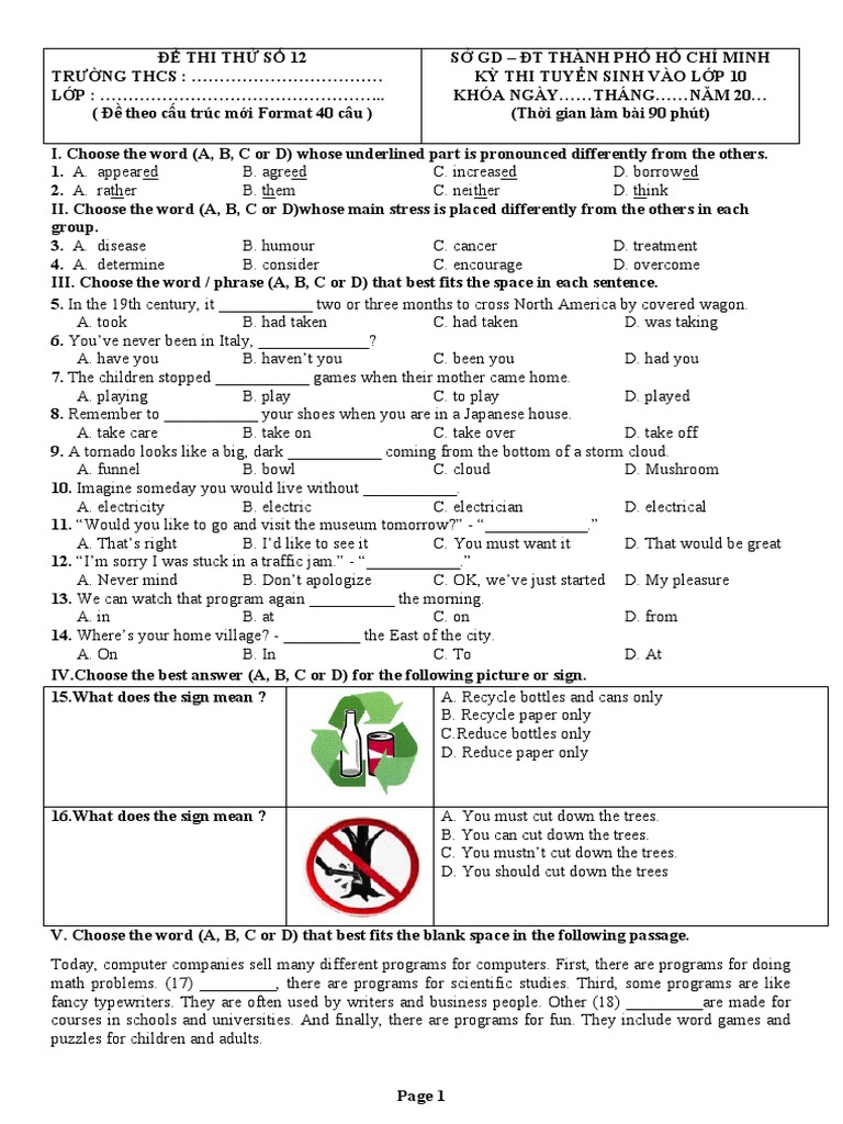 (123doc) - Practices-Test-12 | PDF | Atmosphere Of Earth | Greenhouse ...