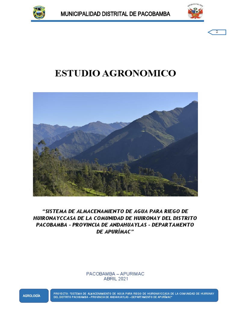 Estudio Agrologico | PDF | Riego | Suelo