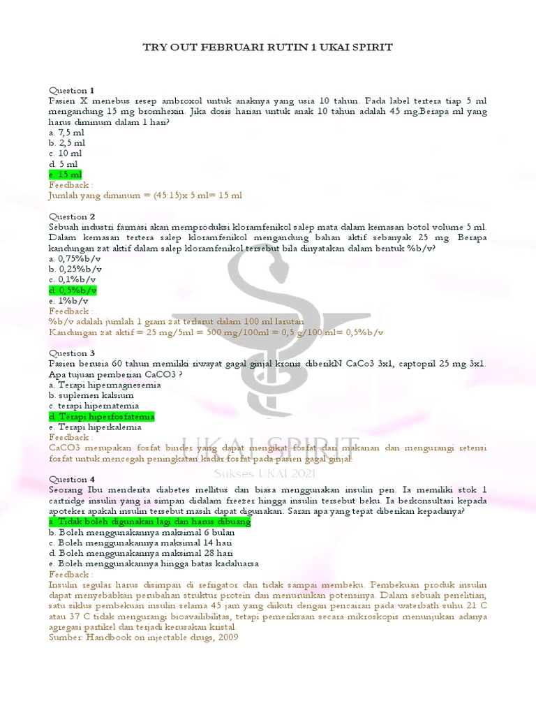 Try Out Februari Rutin 1 Ukai Spirit | PDF