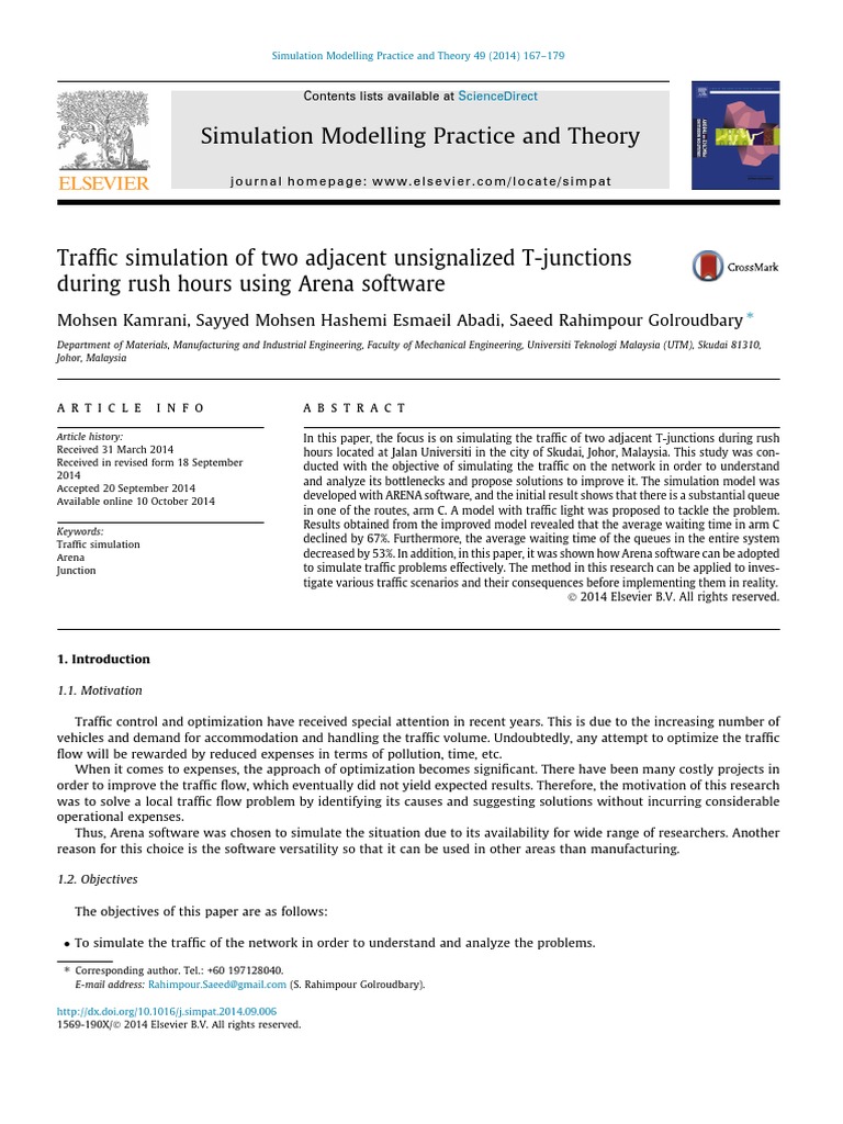 Simulation Modelling Practice and Theory | PDF | Traffic | P Value