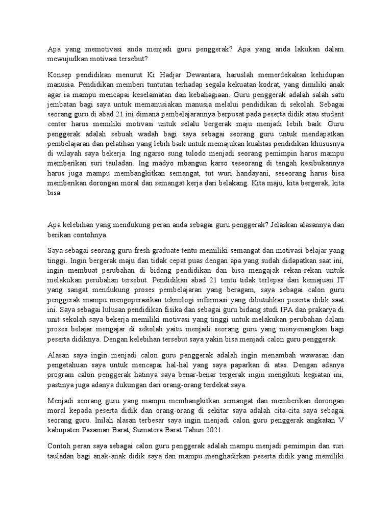 Esai Guru Penggerak | PDF