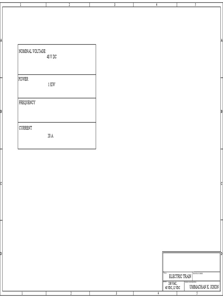 Electric Train Drawing | PDF | Electronics | Electricity