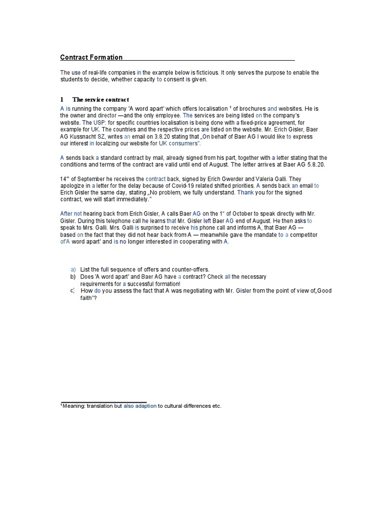 Understanding Contract Formation Issues | PDF | Signature | Communication