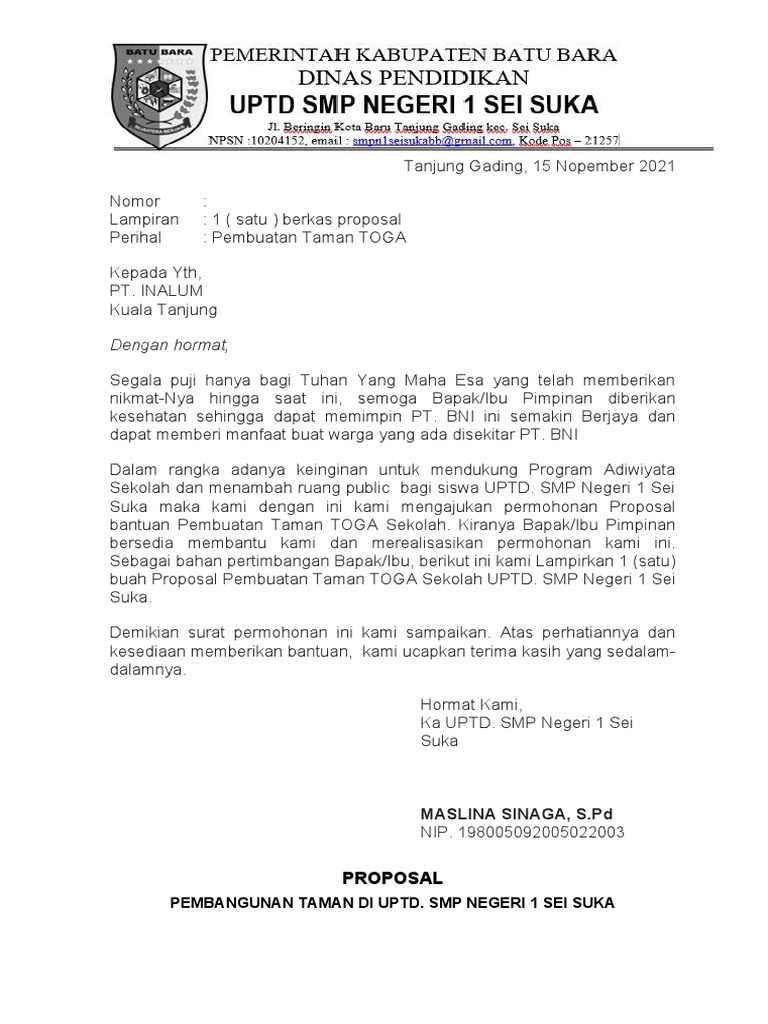 Proposal Taman Toga | PDF