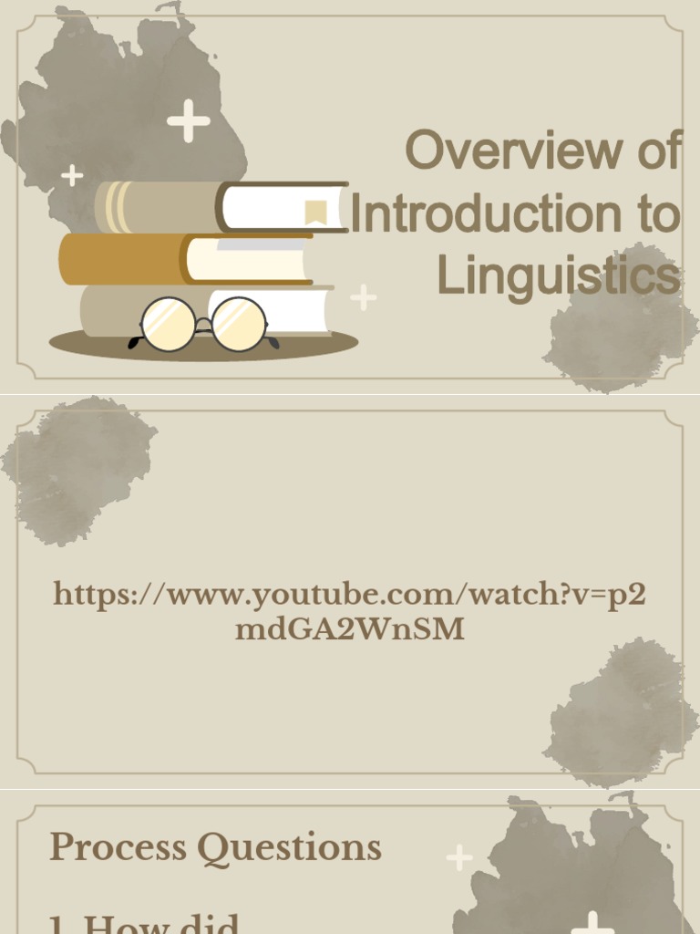 Overview of Introduction To Linguistics | PDF | Language Acquisition ...