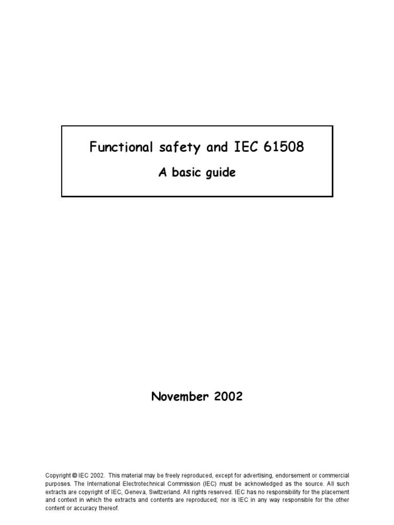 ISO IEC 61508 - Functional Safety | Download Free PDF | Safety | Prevention