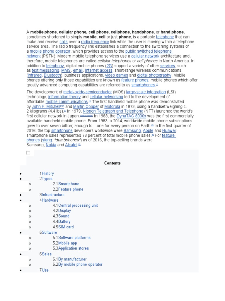 Mobile | PDF | Mobile Phones | Smartphone