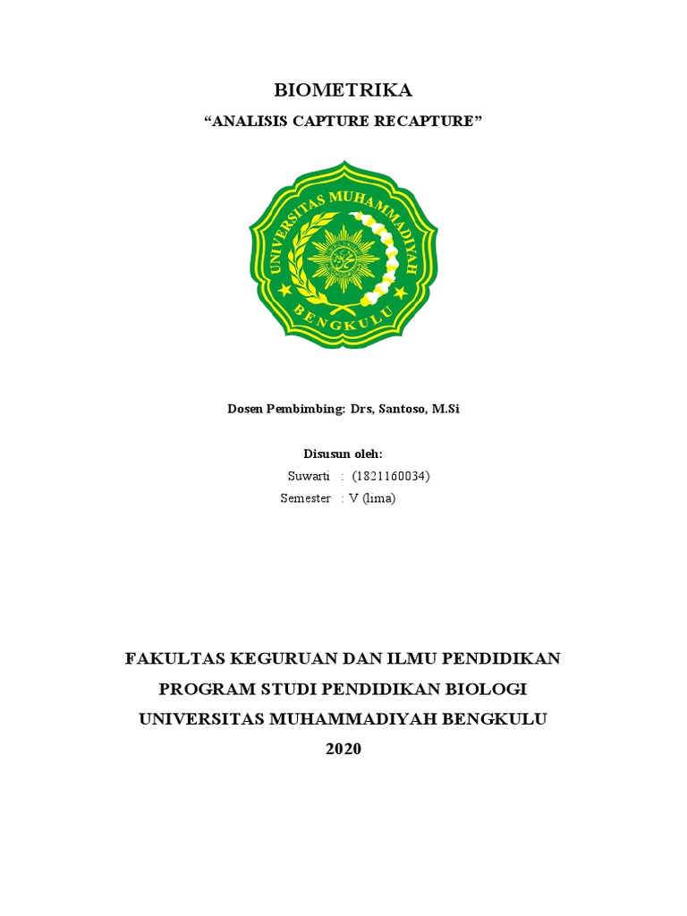 Metode Capture Recapture dalam Biometrika | PDF