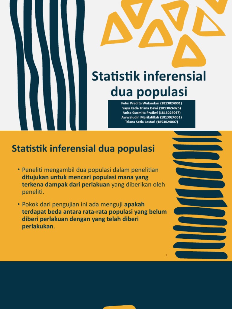 Statistik Inferensial Dua Populasi | PDF | Metode & Bahan Ajar