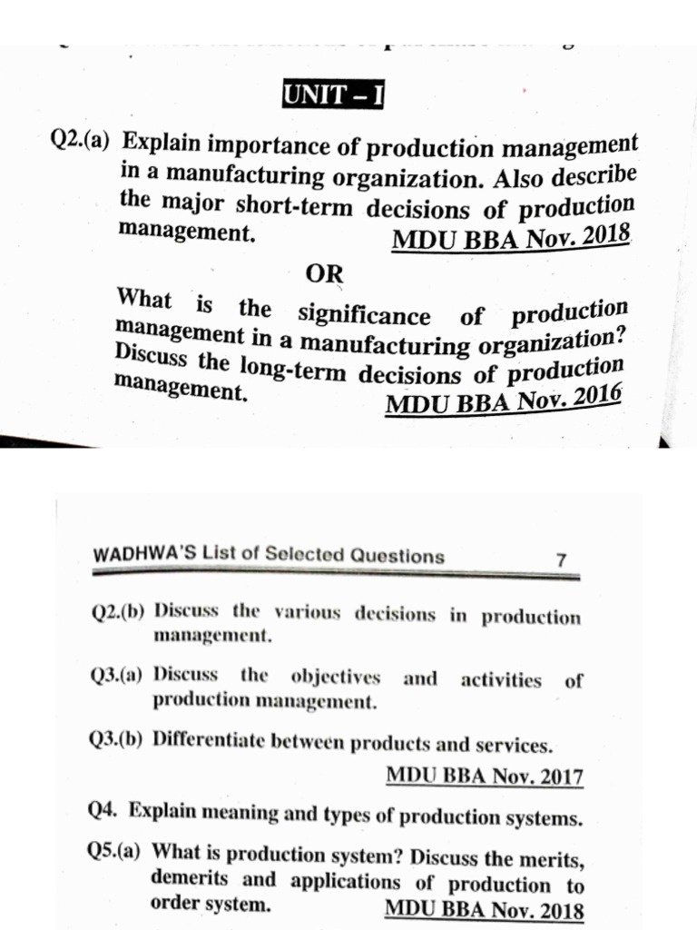 Production and Material Management | PDF
