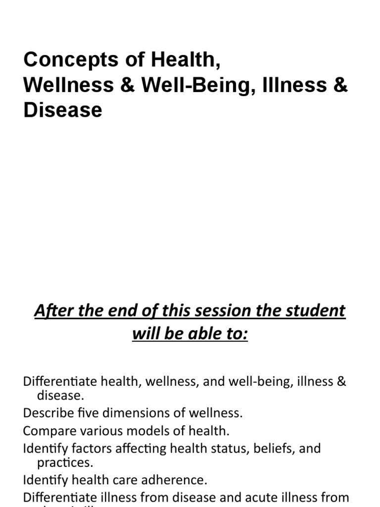 LECTURE 2 - Concepts of Health,.ppt 2 | PDF | Preventive Healthcare ...