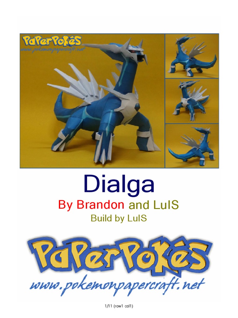 Dialga Papercraft Instructions | PDF
