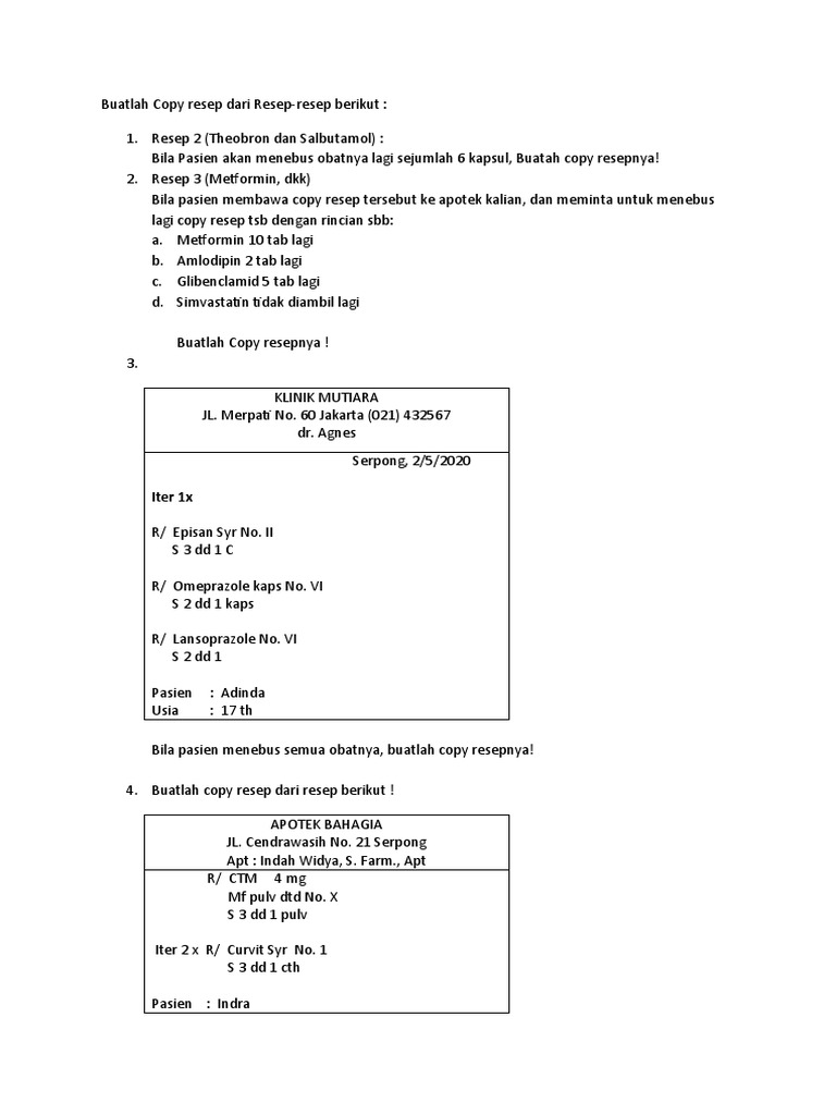 Jawaban Copy Resep | PDF