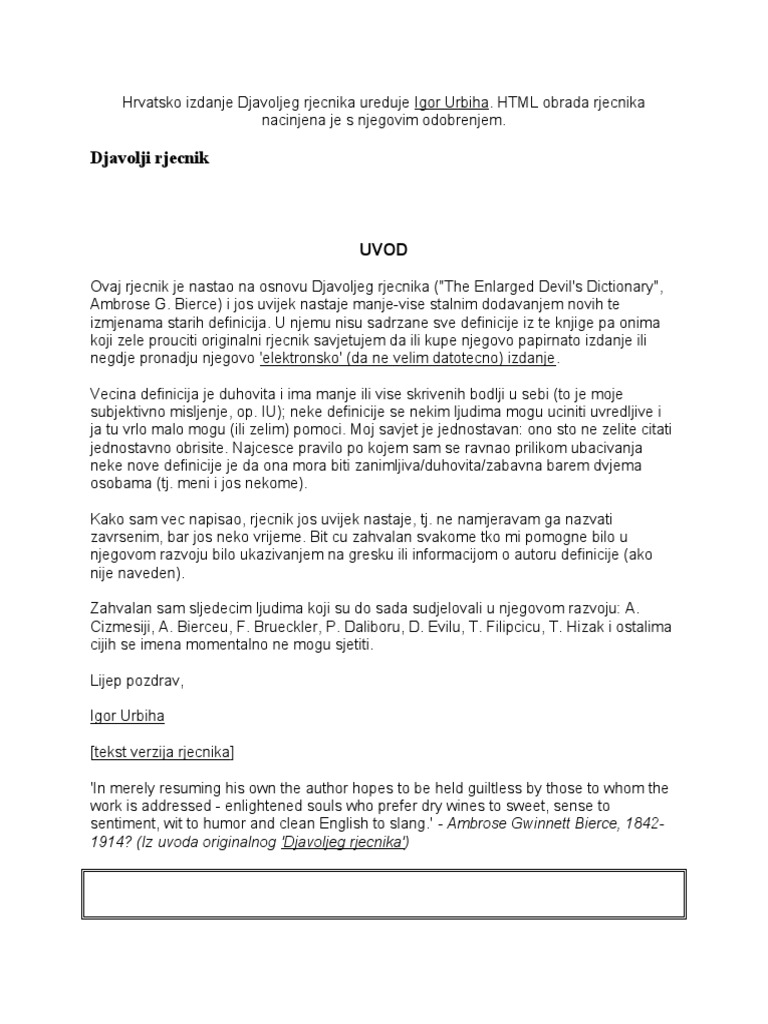 Djavolji Rjecnik | PDF