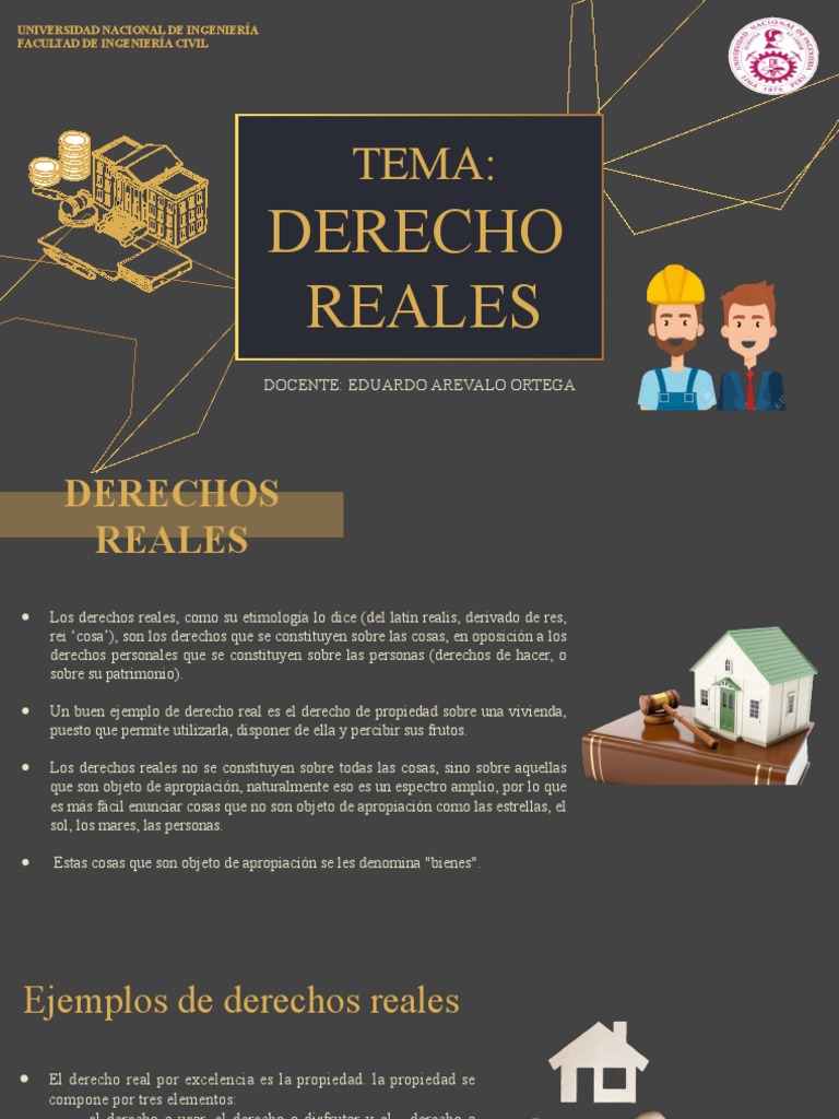 Derechos reales y sus características | PDF | Propiedad | Justicia