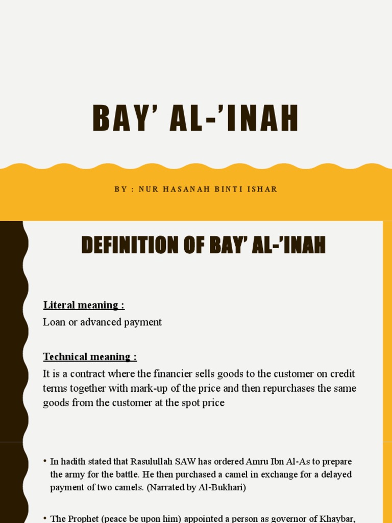 Bay' Al-'Inah | PDF