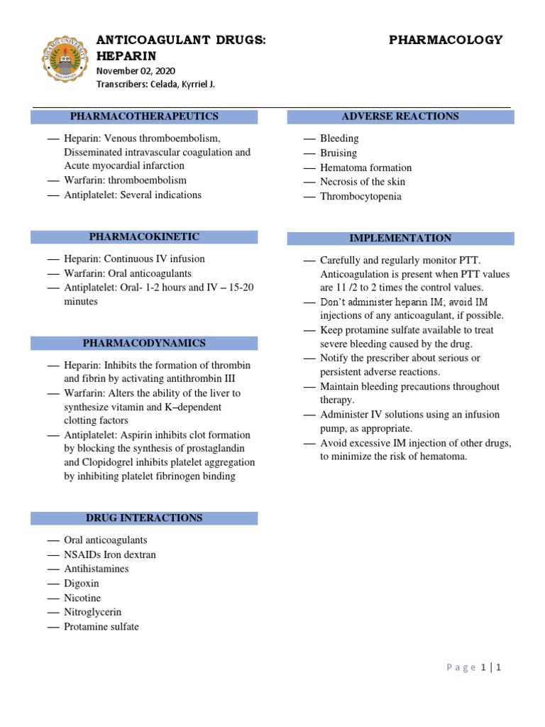 Heparin: Usage and Safety Guidelines | PDF | Coagulation | Tissue (Biology)