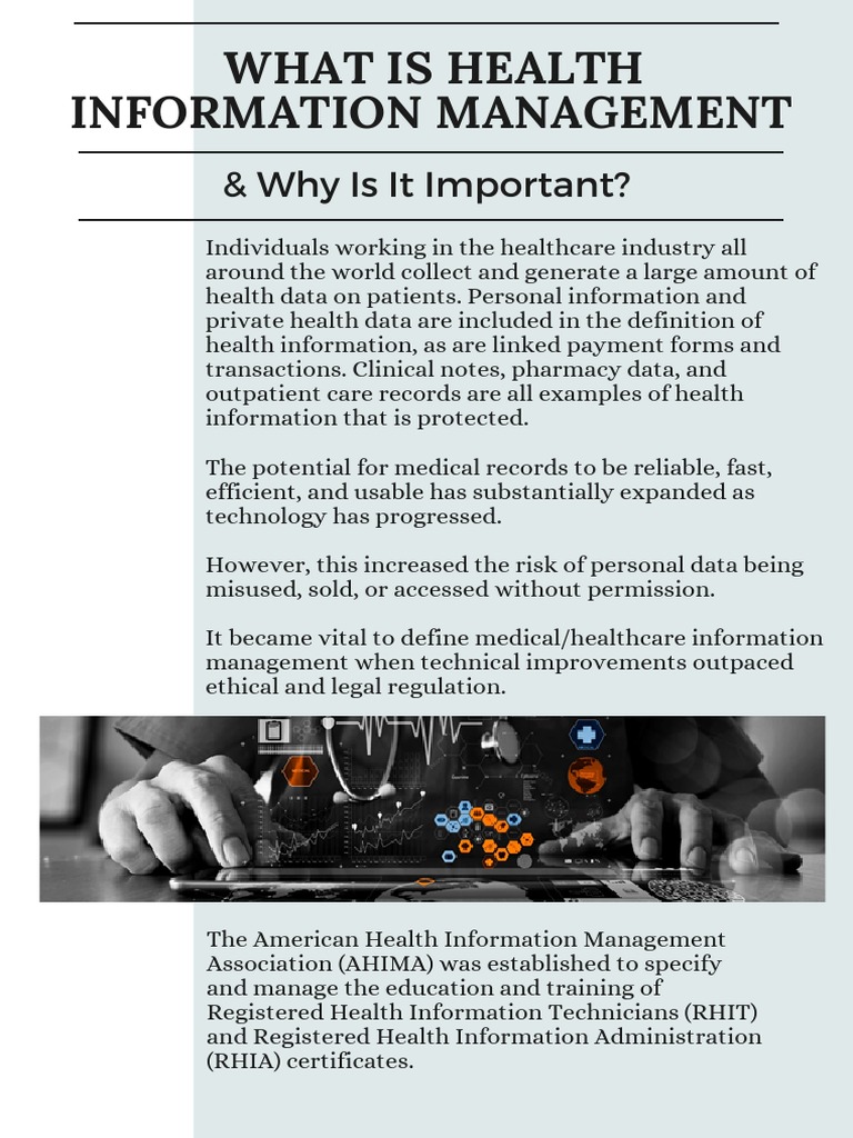 What Is Health Information Management & Why Is It Important? | PDF ...