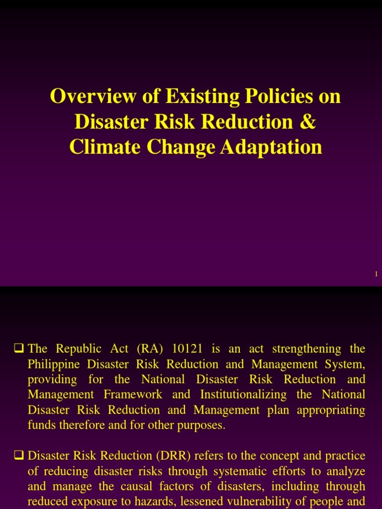 DRRM Policies: RA 10121 Overview | PDF | Disaster Risk Reduction ...