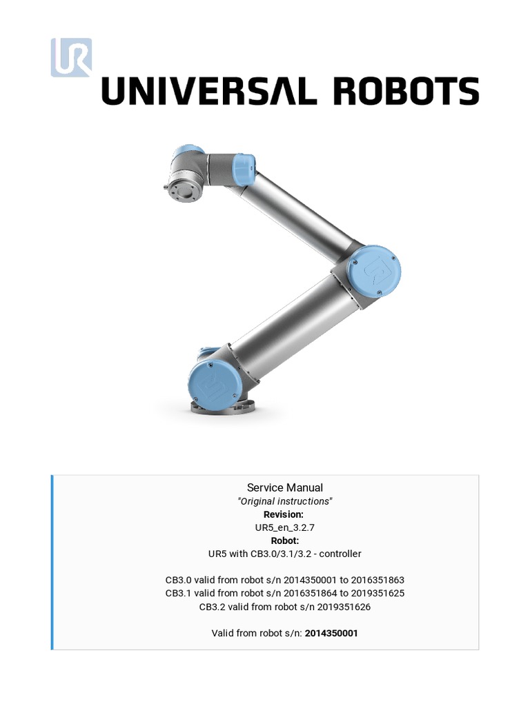 UR5 Service Manual en | PDF | Electrostatic Discharge | Screw